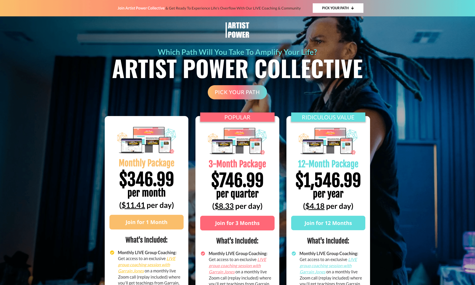 Artist Power Collective with Garrain Jones (20+ LIVE Coaching Calls PER ...